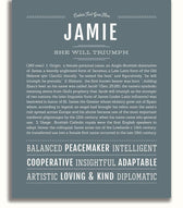 Jamie Personalized Name Meaning Art Prints – Name Stories