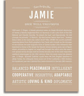 Jamie (female) | Name Art Print – Name Stories