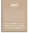 Jamie Personalized Name Meaning Art Prints – Name Stories