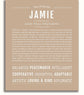 Jamie (female) | Name Art Print – Name Stories