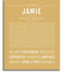 Jamie (female) | Name Art Print – Name Stories