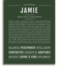 Jamie (female) | Name Art Print – Name Stories