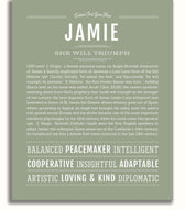 Jamie (female) | Name Art Print – Name Stories