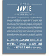 Jamie (female) | Name Art Print – Name Stories