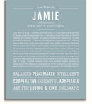 Jamie Personalized Name Meaning Art Prints – Name Stories