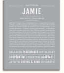 Jamie (male) | Name Art Print – Name Stories