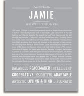 Jamie (male) | Name Art Print – Name Stories