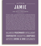 Jamie (male) | Name Art Print – Name Stories