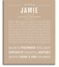Jamie Personalized Name Meaning Art Prints – Name Stories