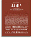 Jamie (male) | Name Art Print – Name Stories