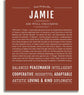 Jamie Personalized Name Meaning Art Prints – Name Stories