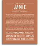 Jamie (male) | Name Art Print – Name Stories
