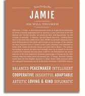 Jamie (male) | Name Art Print – Name Stories