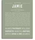Jamie (male) | Name Art Print – Name Stories