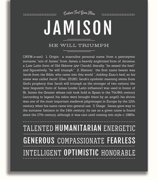 Jamison | Name Art Print – Name Stories