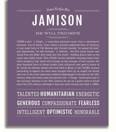 Jamison | Name Art Print – Name Stories