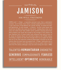 Jamison | Name Art Print – Name Stories