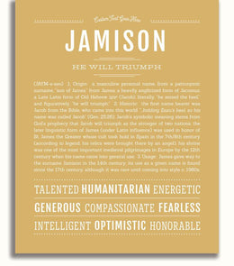 Jamison | Name Art Print – Name Stories