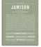 Jamison Personalized Name Meaning Art Prints – Name Stories