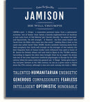 Jamison | Name Art Print – Name Stories