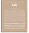 Jan (male) | Name Art Print – Name Stories