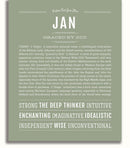 Jan (male) | Name Art Print – Name Stories