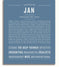 Jan Personalized Name Meaning Art Prints – Name Stories