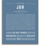 Jan Personalized Name Meaning Art Prints – Name Stories