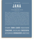 Jana | Name Art Print – Name Stories
