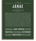 Janae | Name Art Print – Name Stories