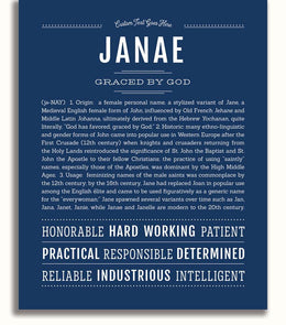 Janae | Name Art Print – Name Stories