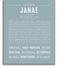 Janae | Name Art Print – Name Stories