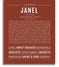 Janel | Name Art Print – Name Stories