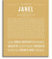 Janel | Name Art Print – Name Stories