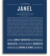 Janel | Name Art Print – Name Stories
