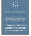 Janel | Name Art Print – Name Stories