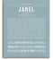 Janel | Name Art Print – Name Stories
