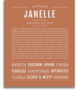 Janelle | Name Art Print – Name Stories