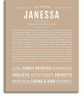 Janessa | Name Art Print – Name Stories