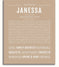 Janessa | Name Art Print – Name Stories