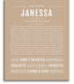 Janessa | Name Art Print – Name Stories