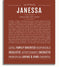 Janessa | Name Art Print – Name Stories