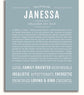 Janessa | Name Art Print – Name Stories