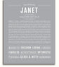 Janet | Name Art Print – Name Stories