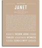 Janet | Name Art Print – Name Stories