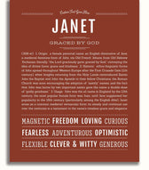 Janet | Name Art Print – Name Stories