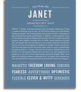 Janet | Name Art Print – Name Stories