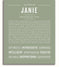 Janie | Name Art Print – Name Stories