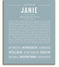 Janie | Name Art Print – Name Stories