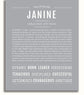 Janine | Name Art Print – Name Stories